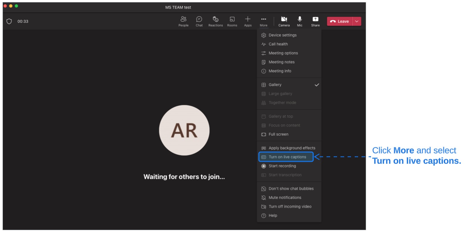 (Verbit) Microsoft Teams Live Captioning