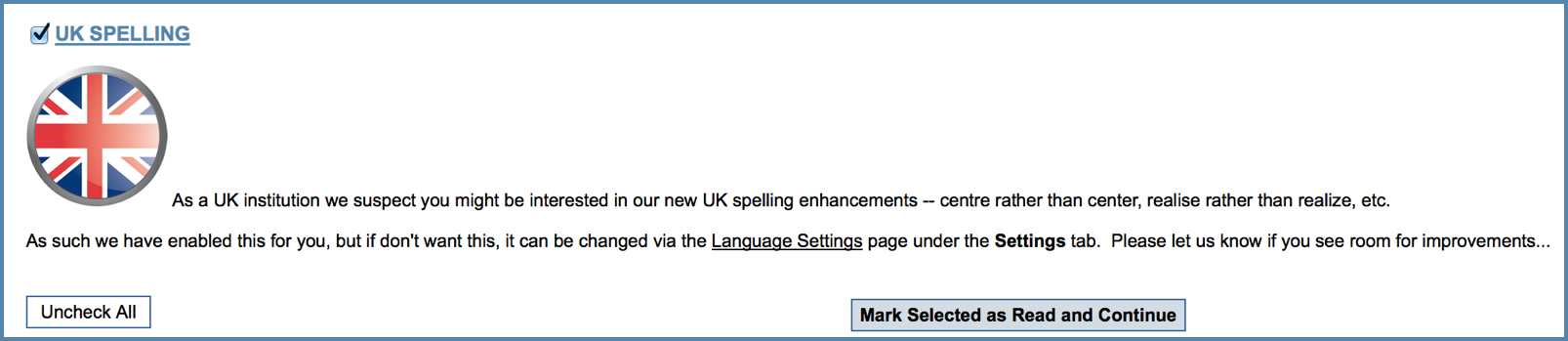 (AST) Commonwealth English Spelling Variants