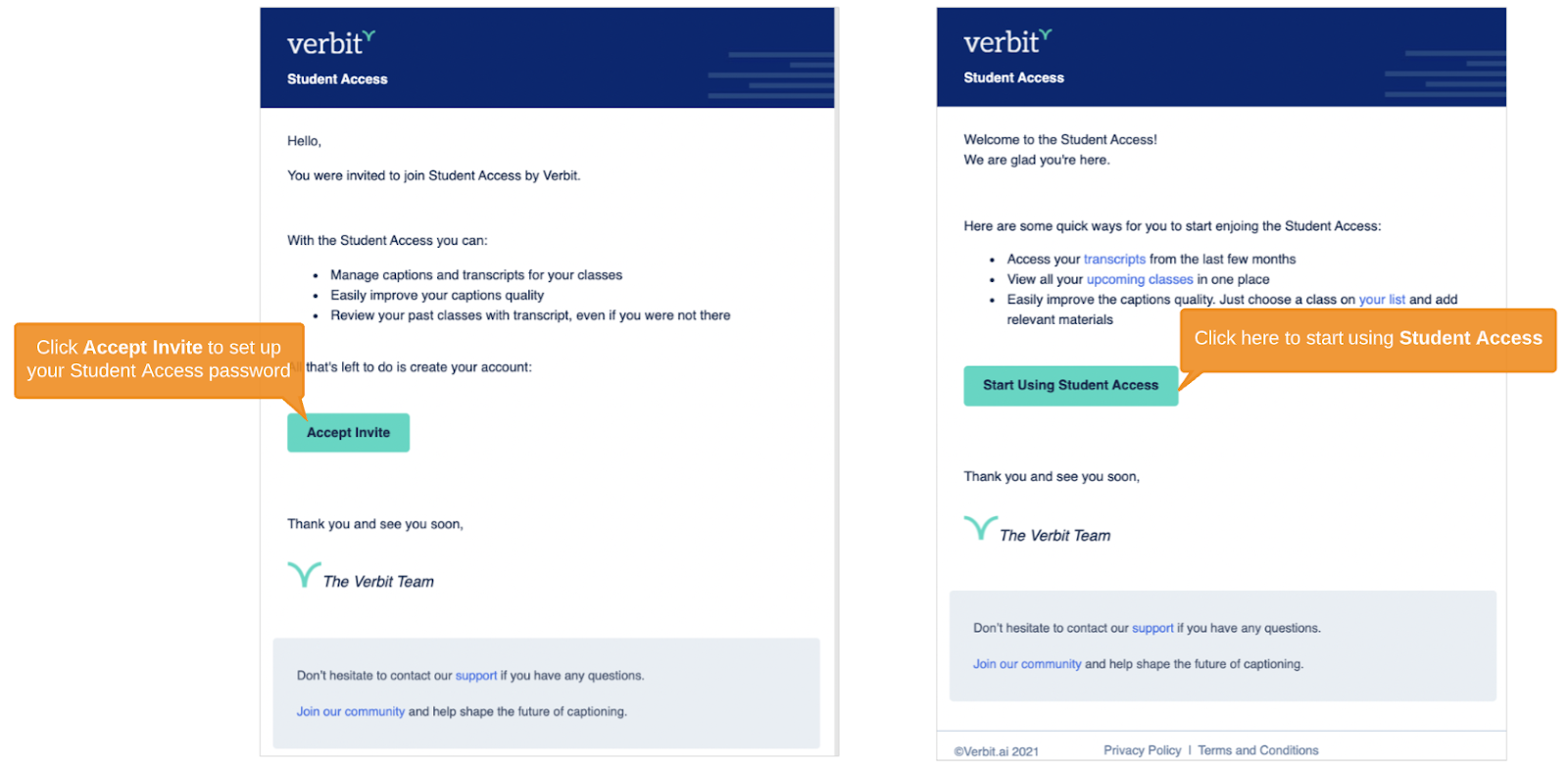 (Verbit) Student Access (Student Version)