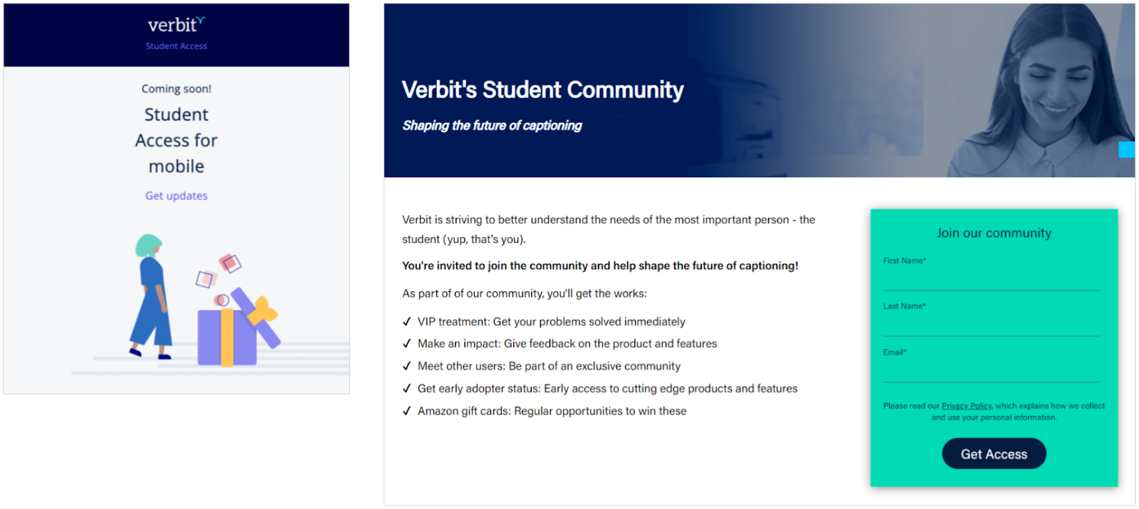 (Verbit) Student Access (Admin Version)