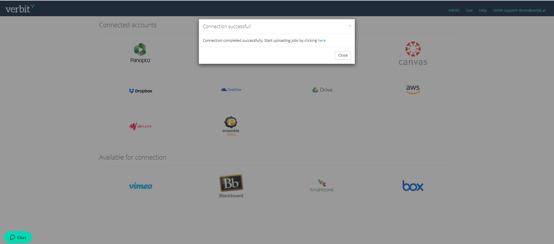 (Verbit) Setting Up Integration with Brightcove