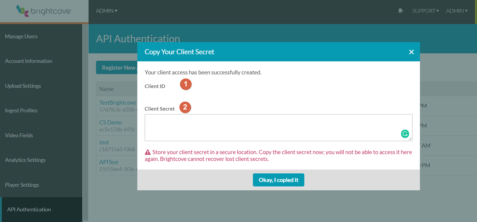 (Verbit) Setting Up Integration with Brightcove
