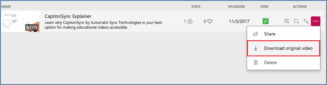 (AST) Adding Closed Captions to Microsoft Stream Videos