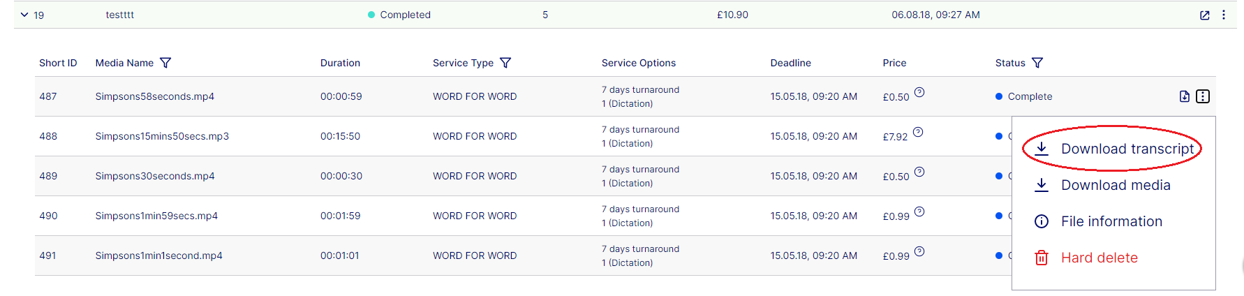 (Verbit Go) How do I download my transcripts?