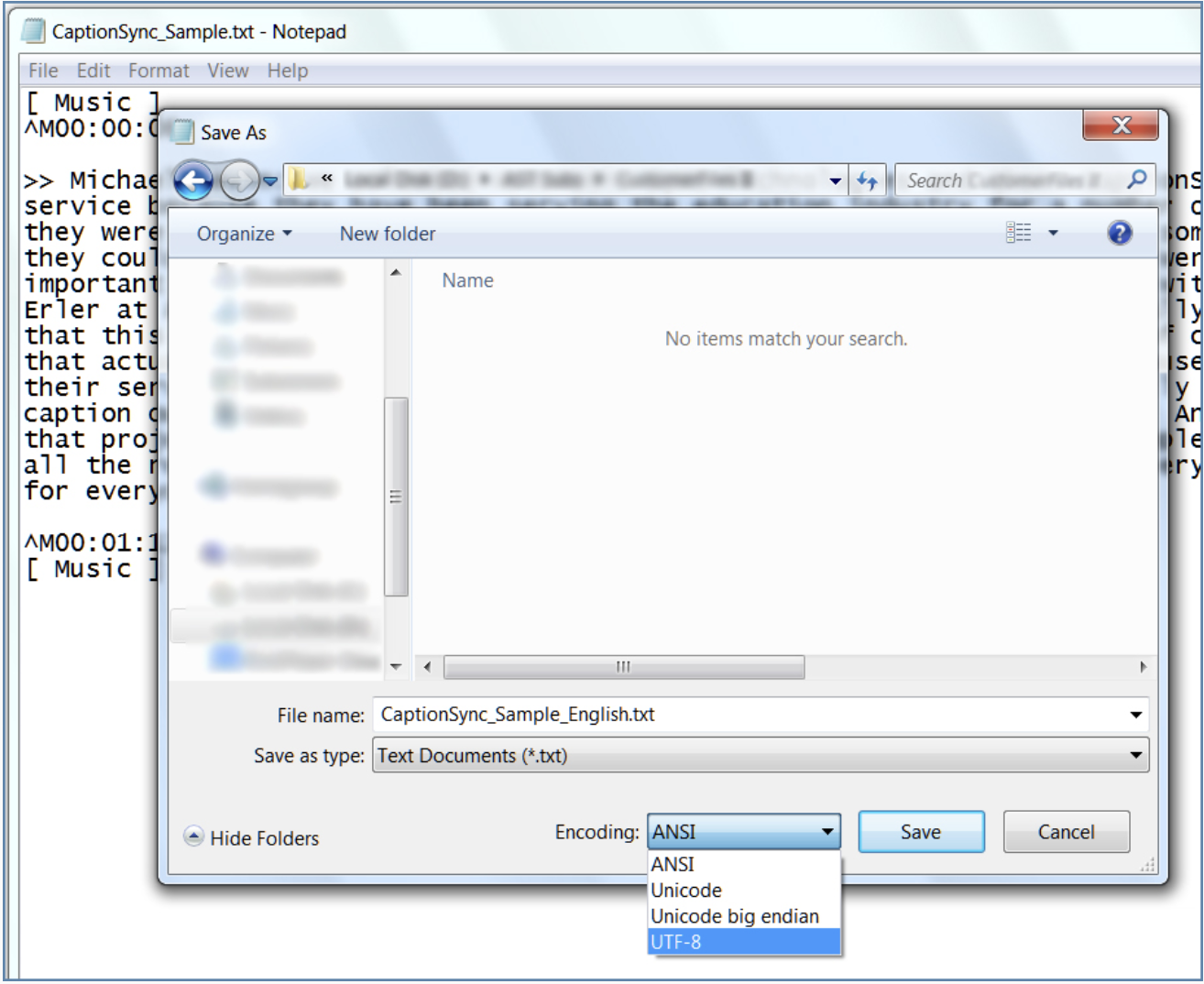 (AST) Character Encoding for Transcripts