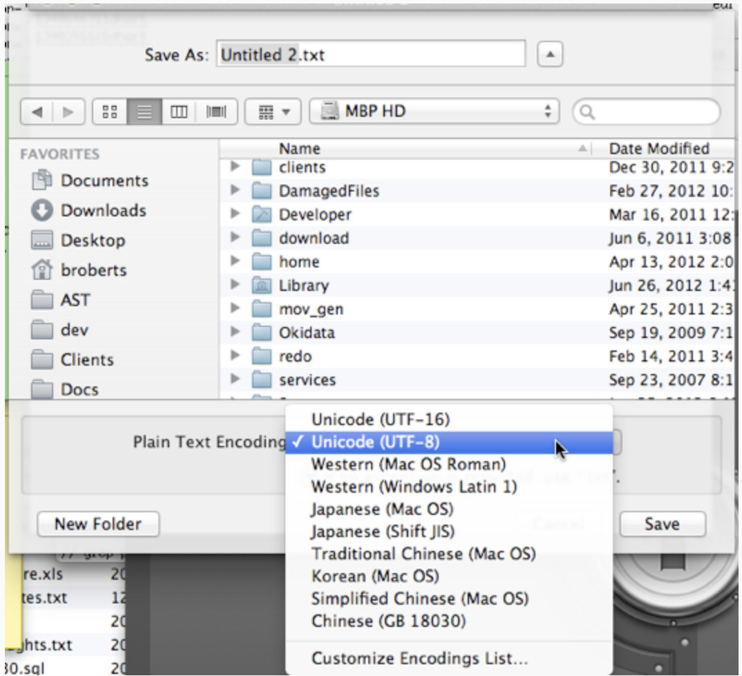 (AST) Character Encoding for Transcripts