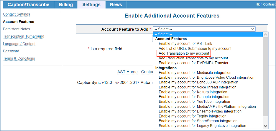 (AST) Using CaptionSync's Caption Translation Feature