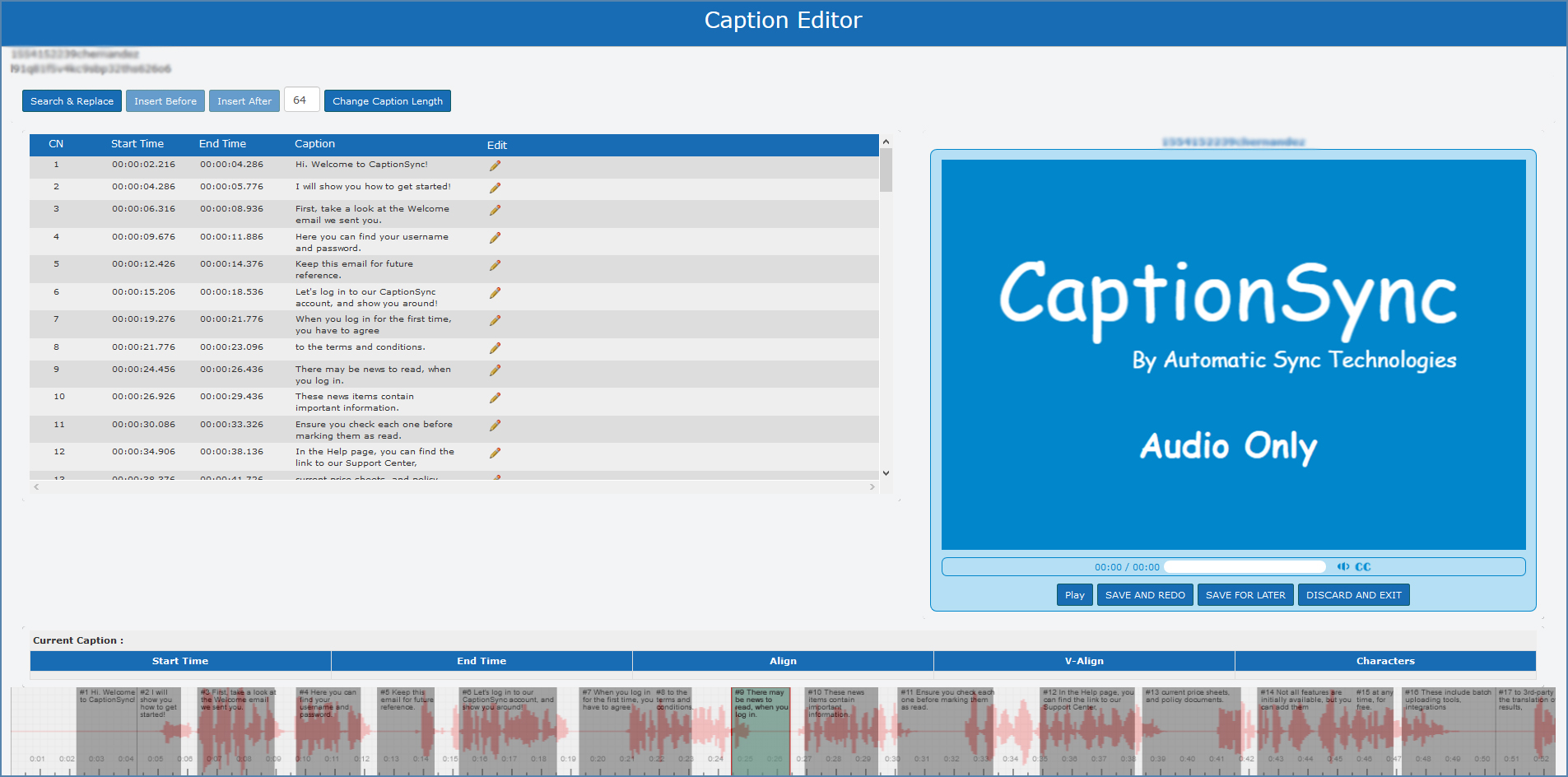 (AST) Caption Editor