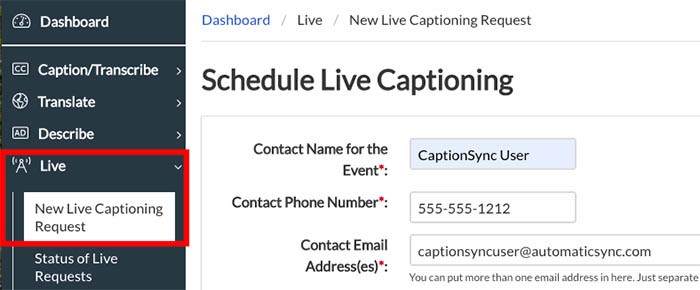 (AST) How to Request Live Captioning
