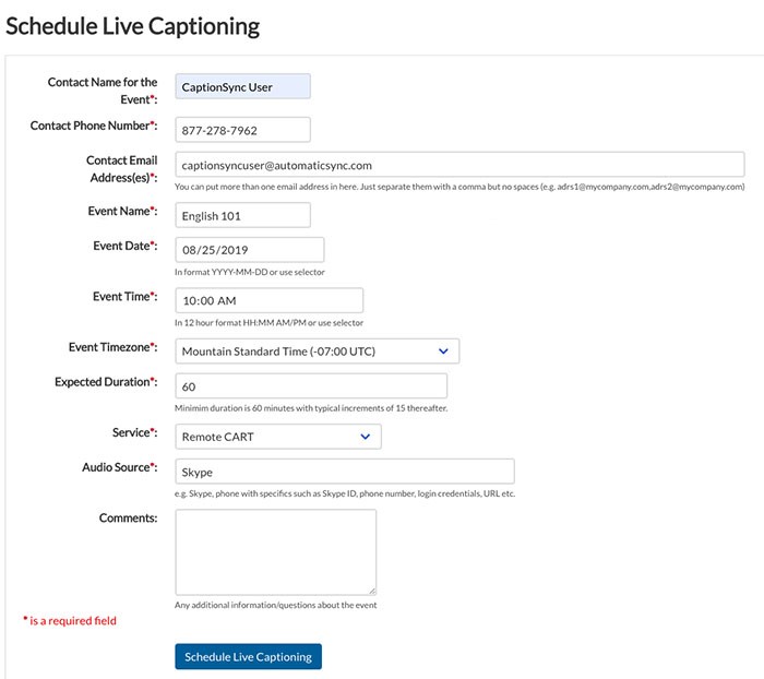 (AST) How to Request Live Captioning