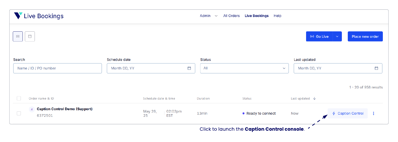 (Verbit) Caption Control