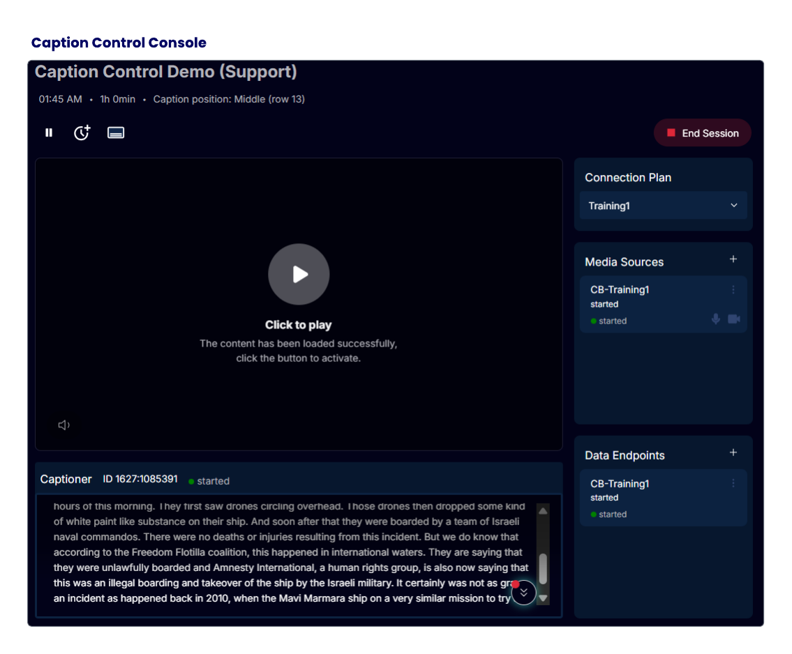(Verbit) Caption Control
