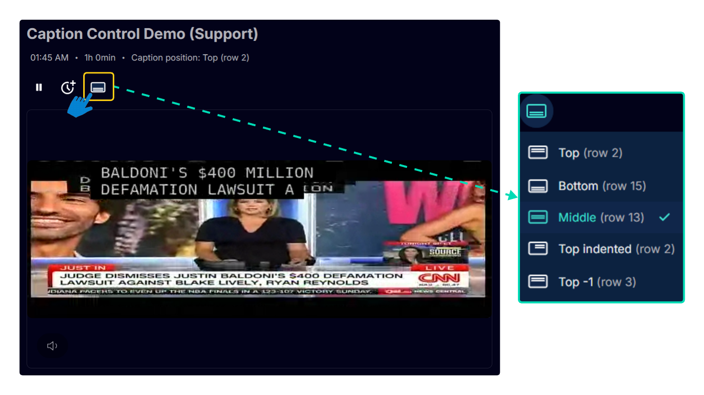 (Verbit) Caption Control